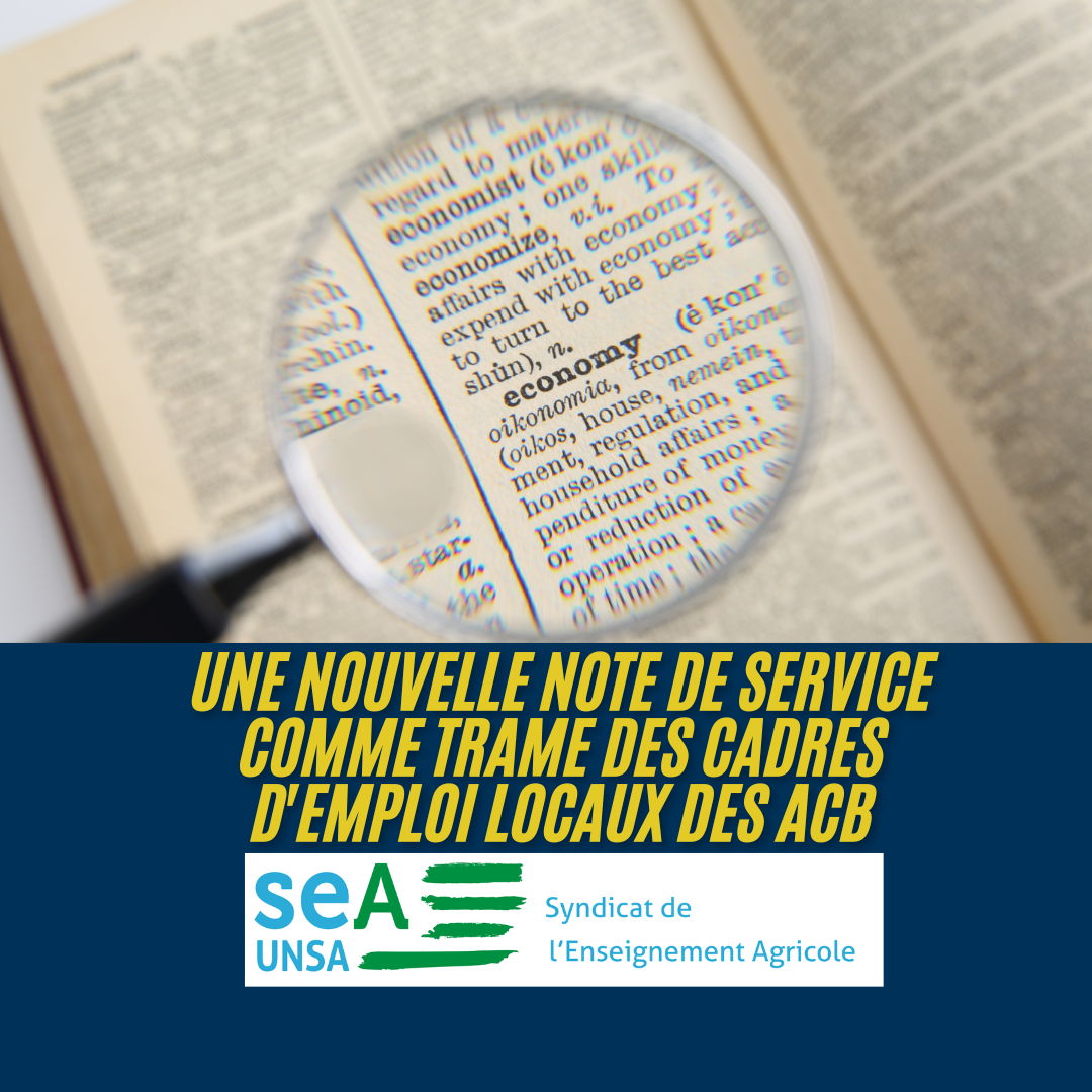 Une nouvelle note de service comme trame des cadres d’emploi locaux des ...